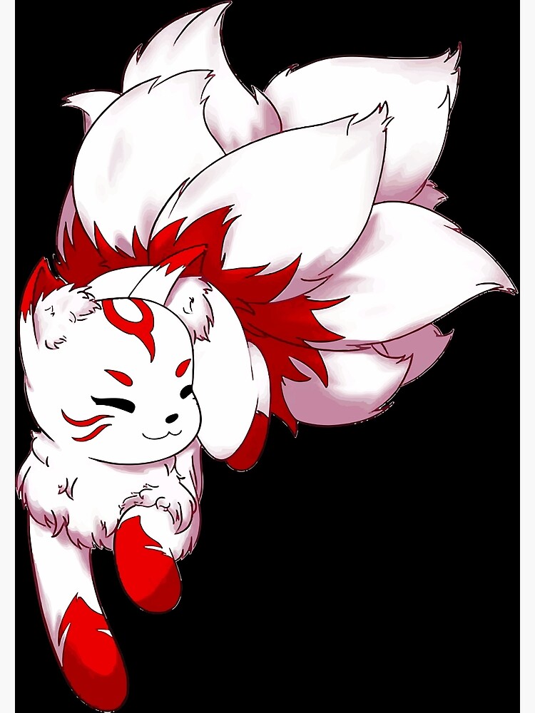 "kitsune cute animals" Poster by glenbates | Redbubble
