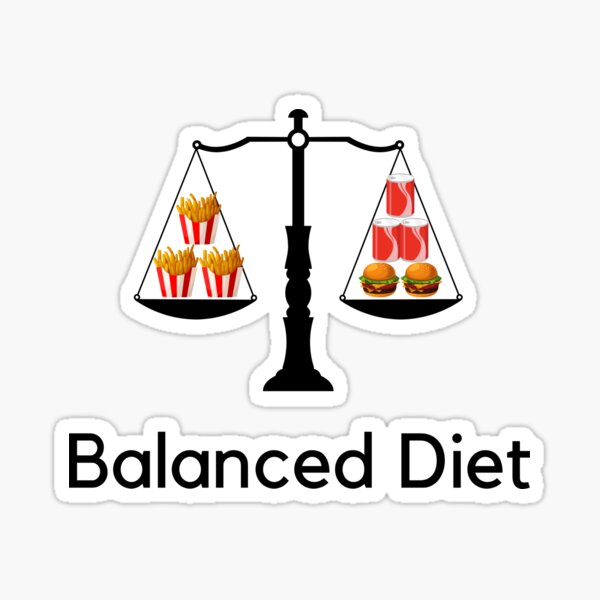 "My Kind of Balanced Diet - Funny and Cool " Sticker for Sale by ...
