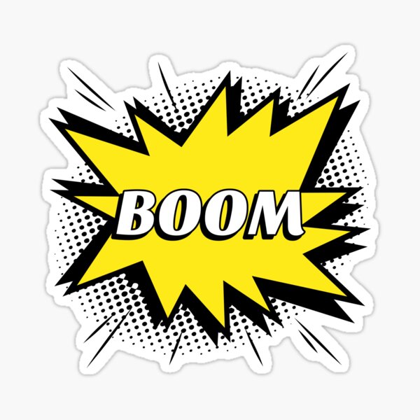 "boom" Sticker for Sale by GttP | Redbubble