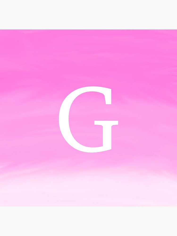 "Letter G Soft Pink" Sticker by TheMonogramShop | Redbubble
