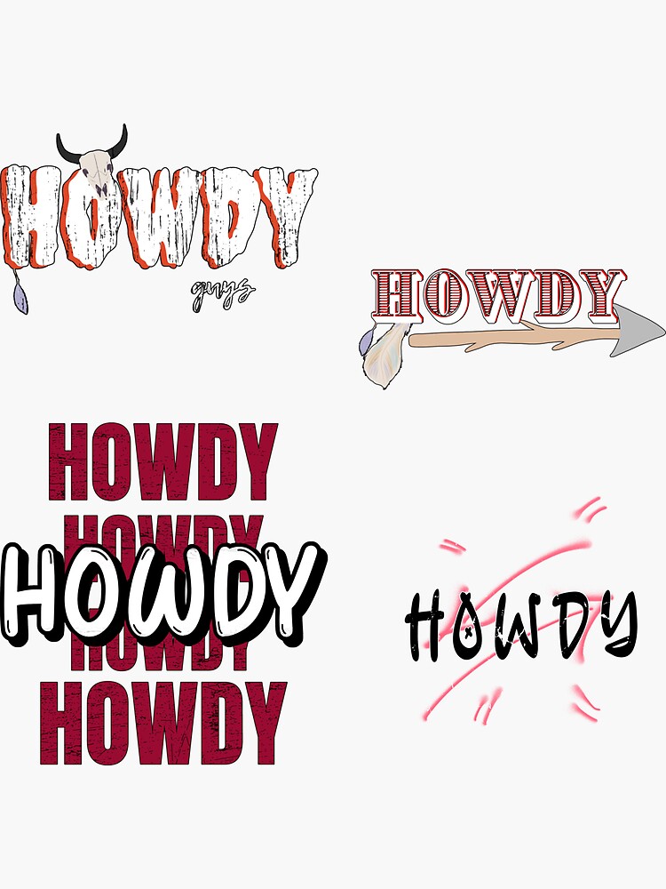 "Howdy pack" Sticker for Sale by Just-a-Dude | Redbubble