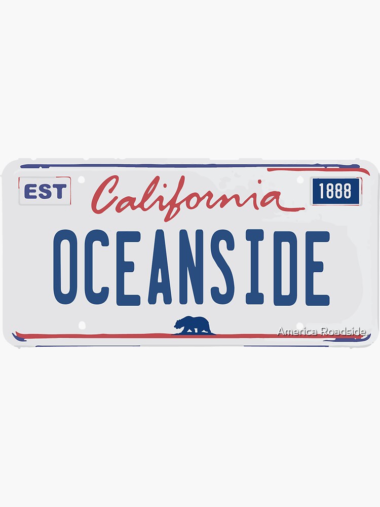 "Oceanside - California." Sticker for Sale by America Roadside. | Redbubble