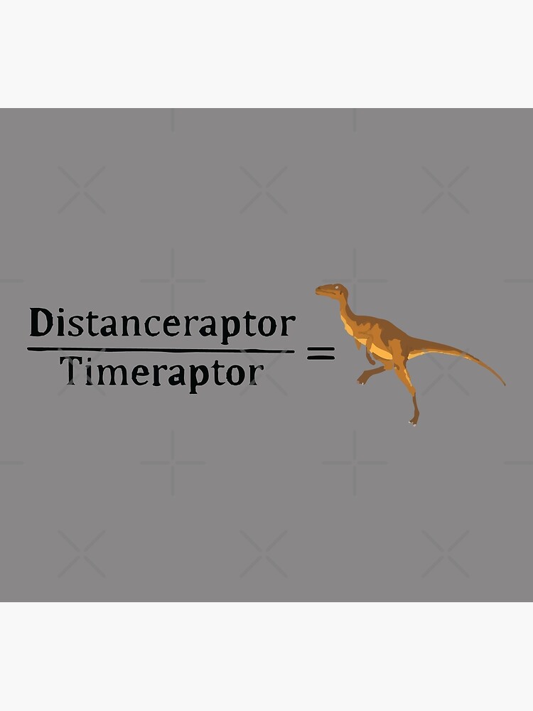 "Velociraptor Math - Funny Dinosaur Velocity Formula" Poster for Sale ...