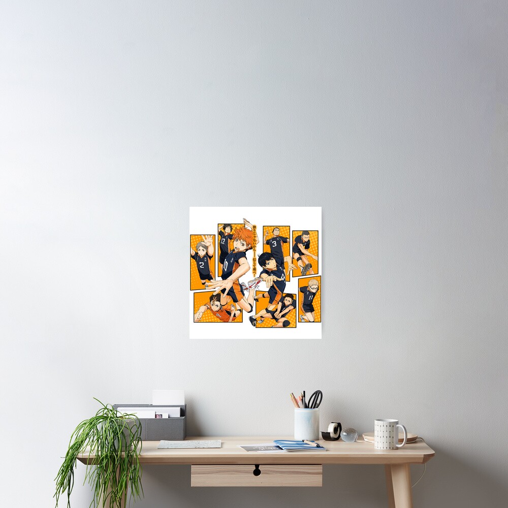 "Haikyuu All Characters - Jumping for Smash" Poster by AdeelMushtaq ...