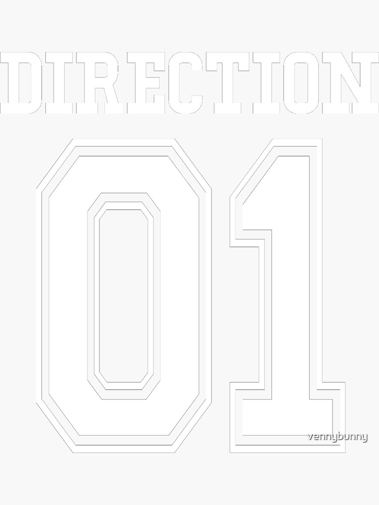 "One Direction Fan Jersey (White)" Sticker for Sale by vennybunny ...