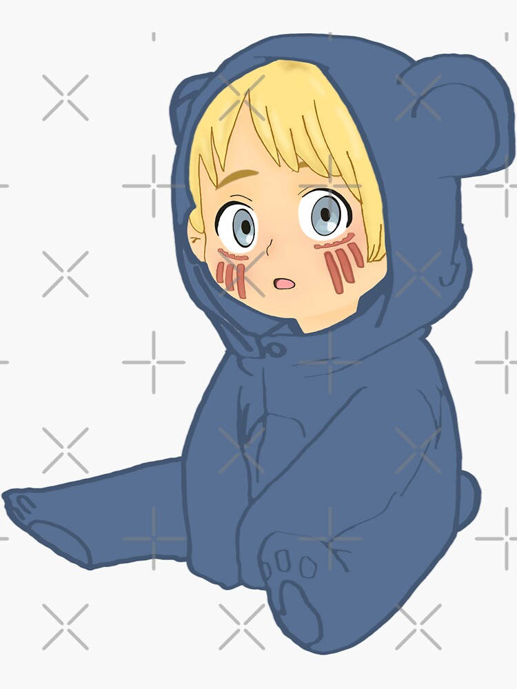"Baby titan Armin Arlert" Sticker for Sale by sudenur | Redbubble