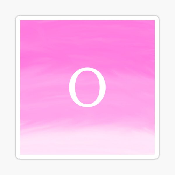 "Letter O Soft Pink" Sticker for Sale by TheMonogramShop | Redbubble