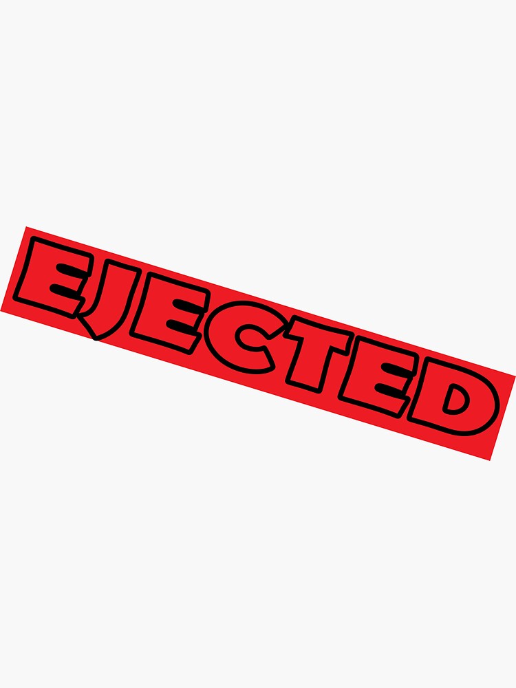 "EJECTED" Sticker for Sale by onepiece2020 | Redbubble