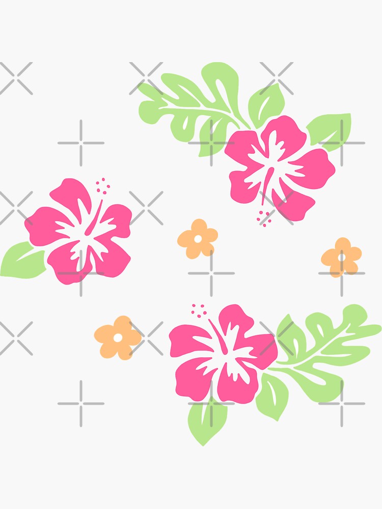 "Y2K tropical flowers " Sticker for Sale by adavis175 | Redbubble