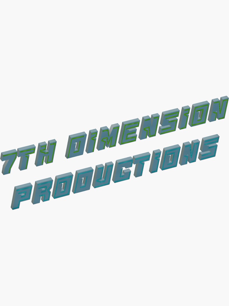 "7th Dimension Productions - NEW Official Logo" Sticker by ...