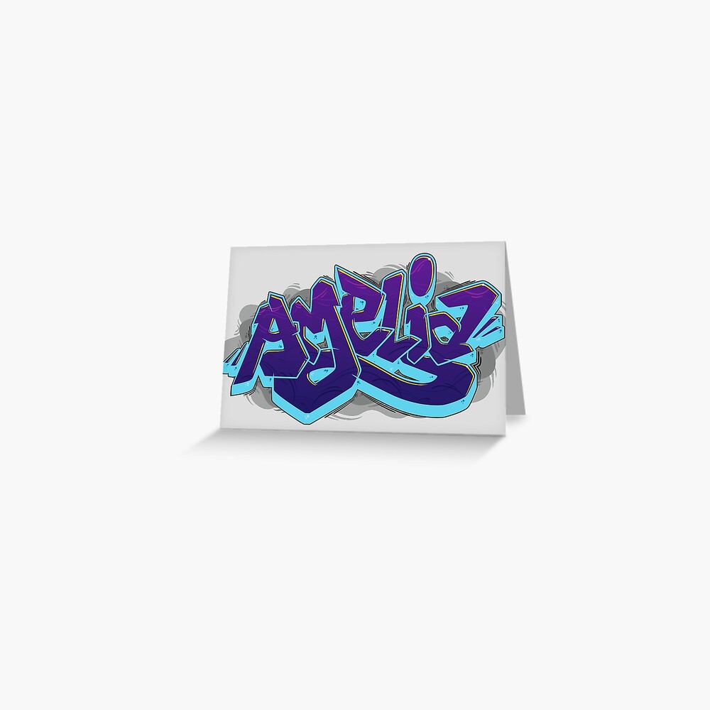 "Amelia Graffiti Name" Greeting Card for Sale by NameGraffiti | Redbubble