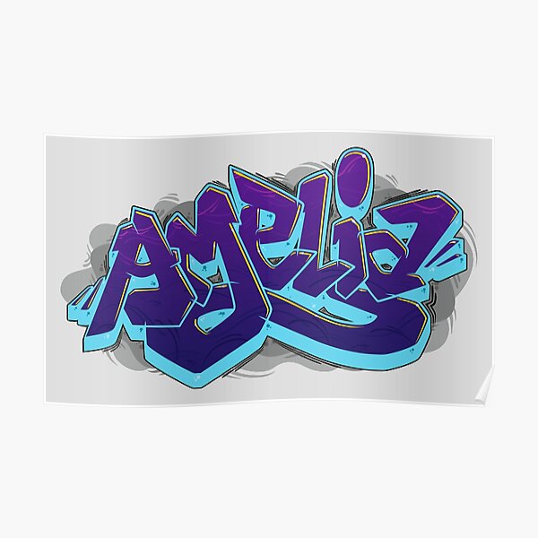 "Amelia Graffiti Name" Poster by NameGraffiti | Redbubble