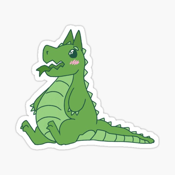 "Chomby Green Dragon" Sticker for Sale by GreenDemonTea | Redbubble