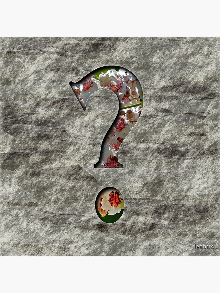 "Versal question mark natural" Sticker by leobrix | Redbubble