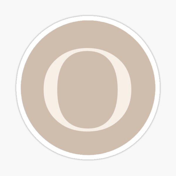 "O initial (tan)" Sticker for Sale by EMXEdesigns | Redbubble
