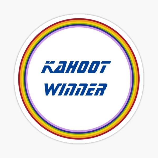 "kahoot winner " Sticker for Sale by mohammad2top89 | Redbubble