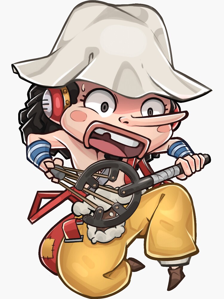 "One Piece Usopp Sticker" Sticker for Sale by HaSketch | Redbubble