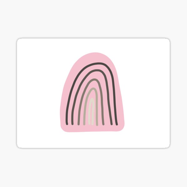 "Pink Rainbow" Sticker by gracerindels | Redbubble