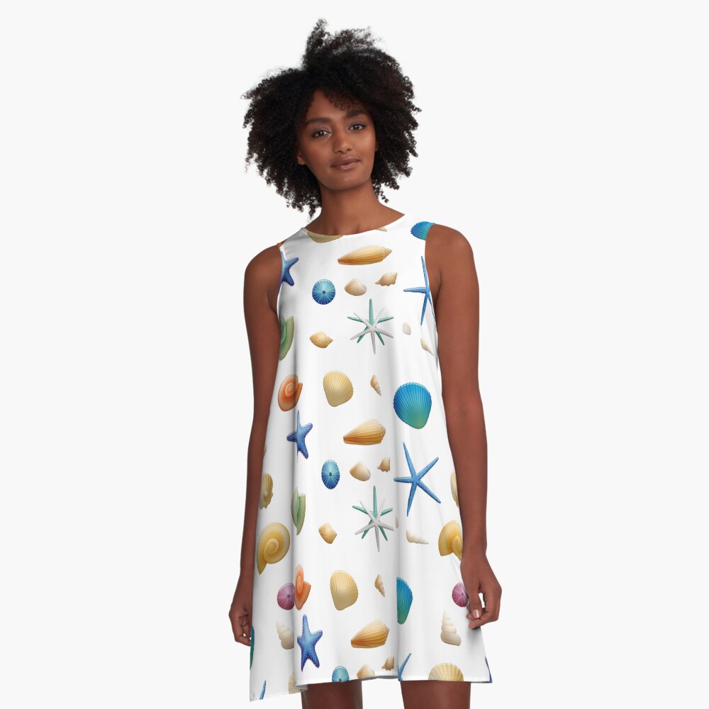 "Sea shells" A-Line Dress by HanaFly | Redbubble