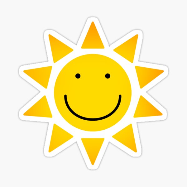 "Smiley Face Sun" Sticker by alydesigns4 | Redbubble