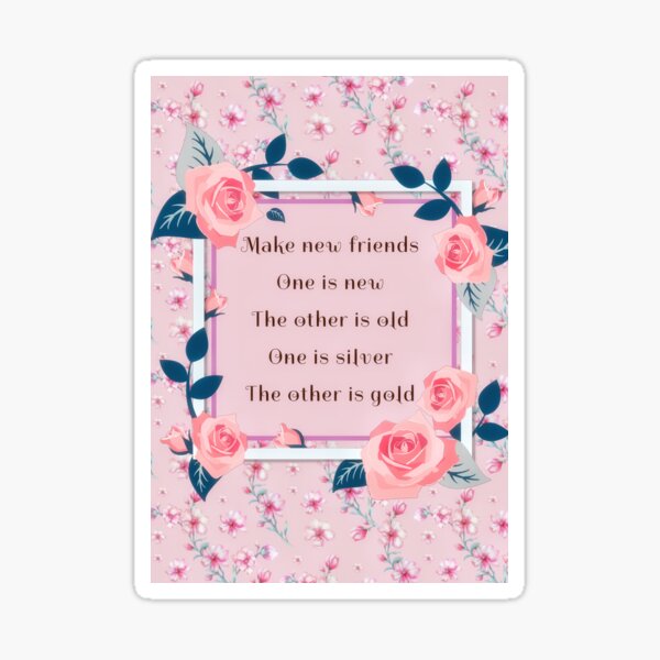 "Friendship Poem" Sticker for Sale by Mizjean | Redbubble