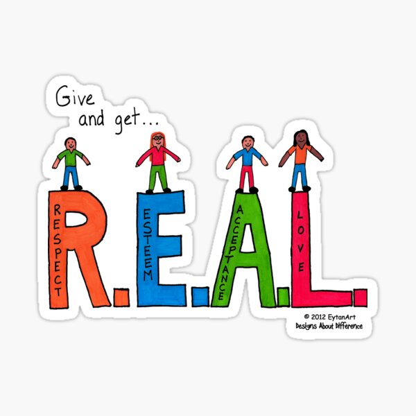 "Give and Get REAL" Sticker by EytanArt | Redbubble