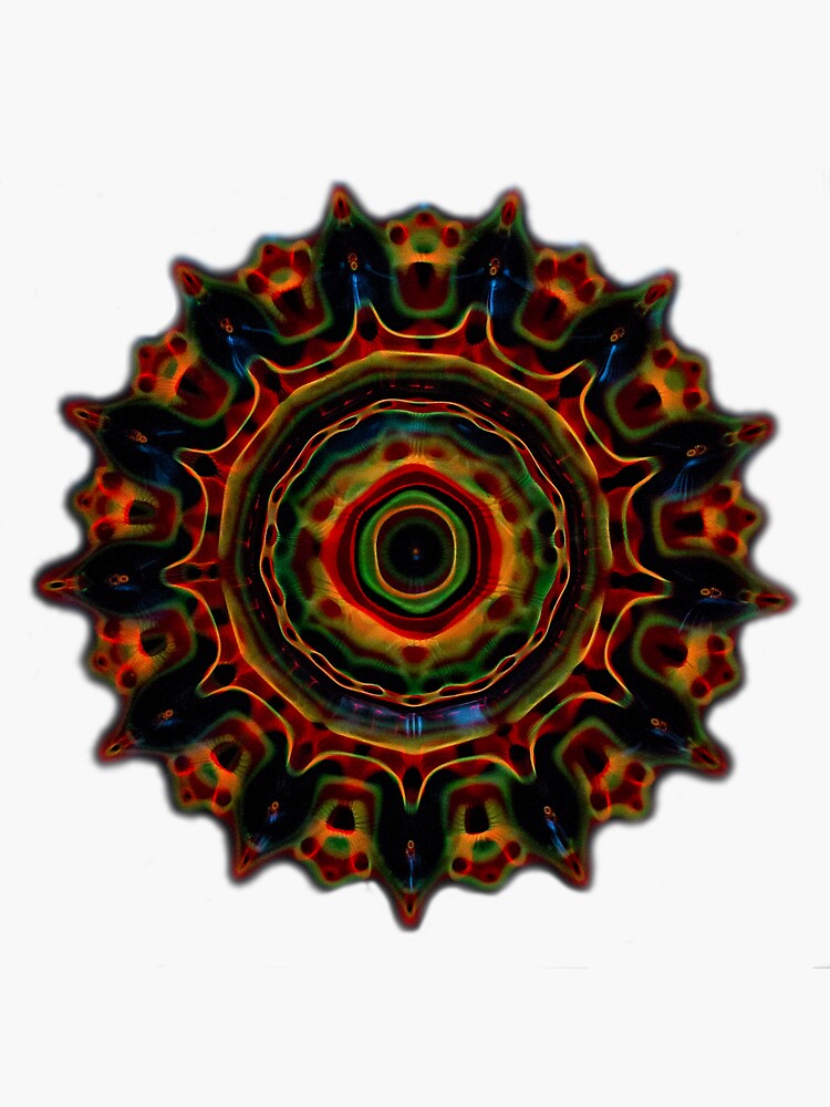 "Mandala cymatic glyph" Sticker for Sale by le5gualkee | Redbubble