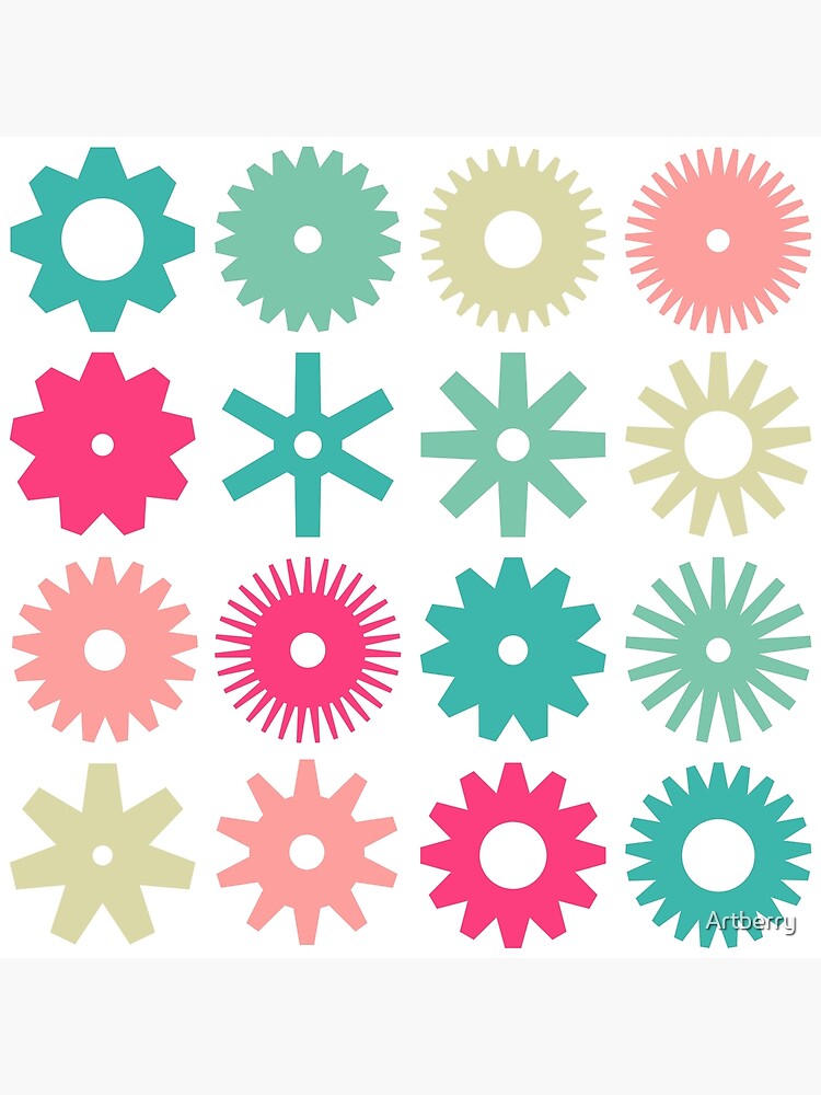 "Cogs - Colors 01" Art Print by Artberry | Redbubble