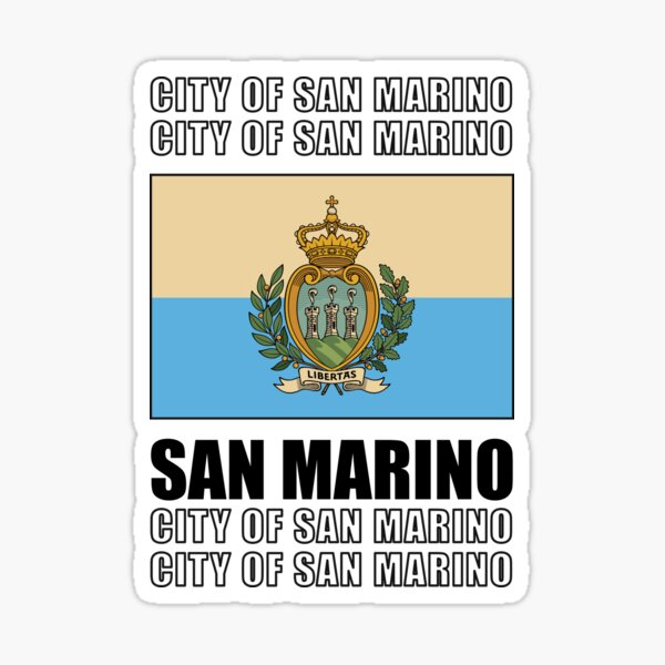 "Flag of San Marino" Sticker for Sale by KewaleeTee | Redbubble
