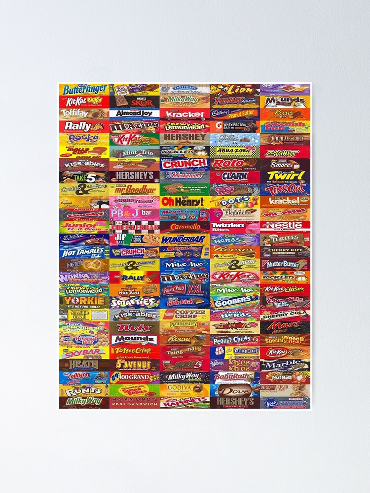 "Candy Wrappers" Poster by Mattheweid | Redbubble