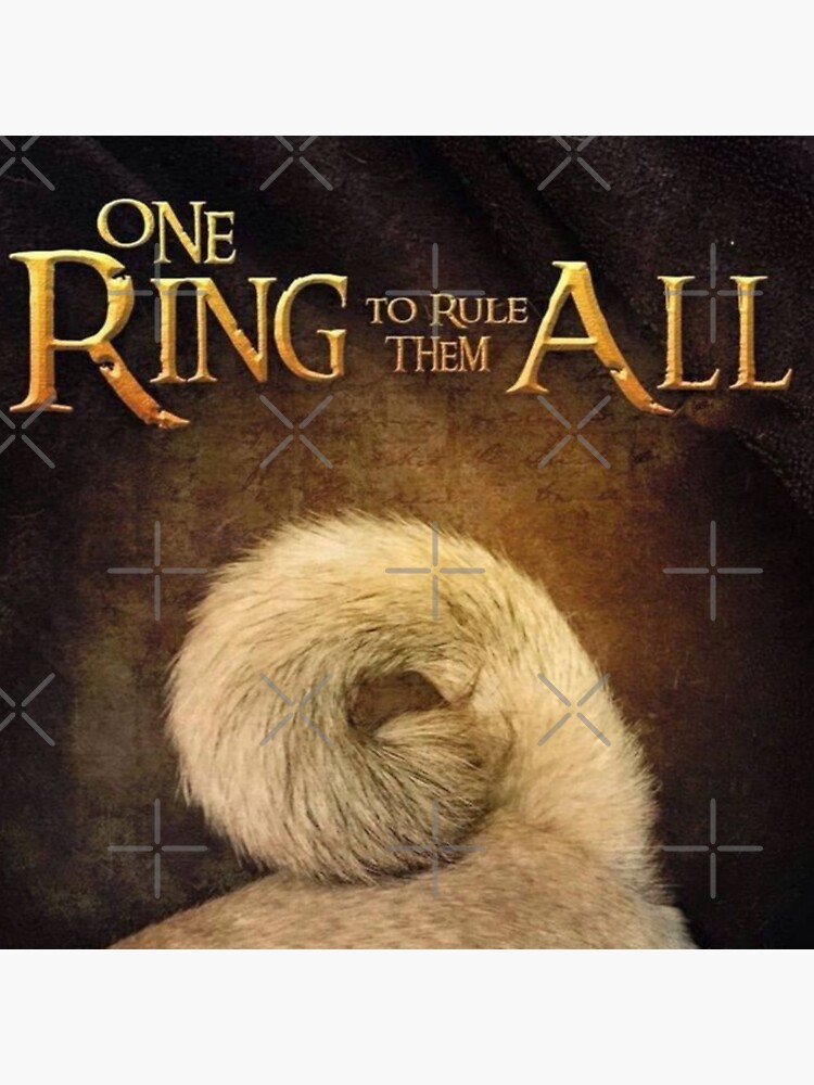 "one ring to rule them all " Sticker for Sale by THISPUGVIBE | Redbubble