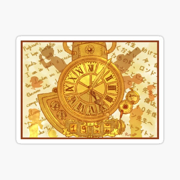 "Time Machine" Sticker for Sale by RucyDraws | Redbubble