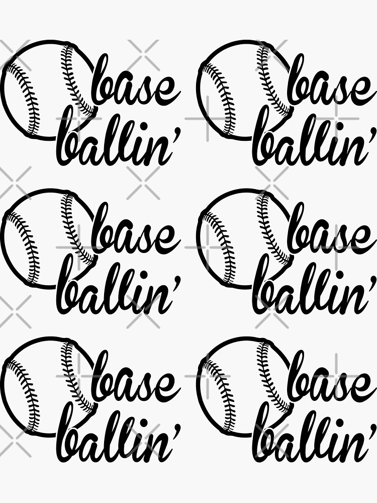 "Base Ballin'" Sticker for Sale by emp-prints | Redbubble