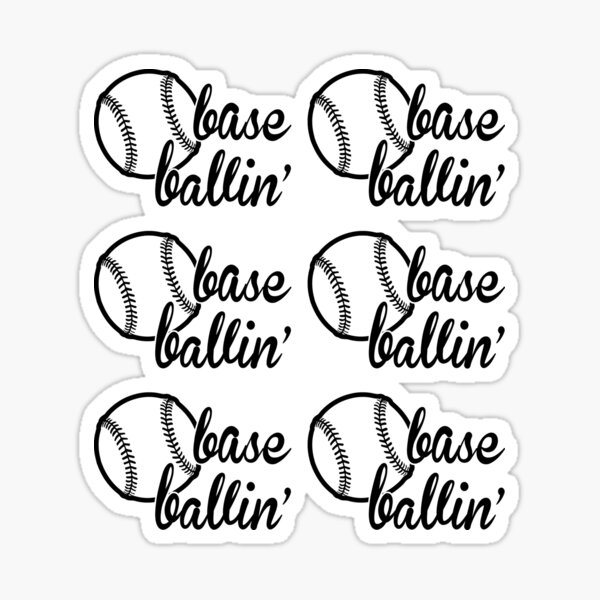 "Base Ballin'" Sticker for Sale by emp-prints | Redbubble