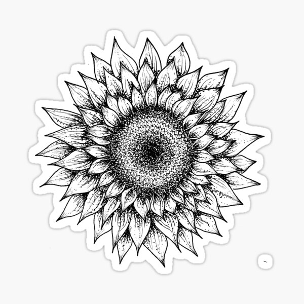 "Black Flower Full of Details" Sticker for Sale by cheapart2 | Redbubble