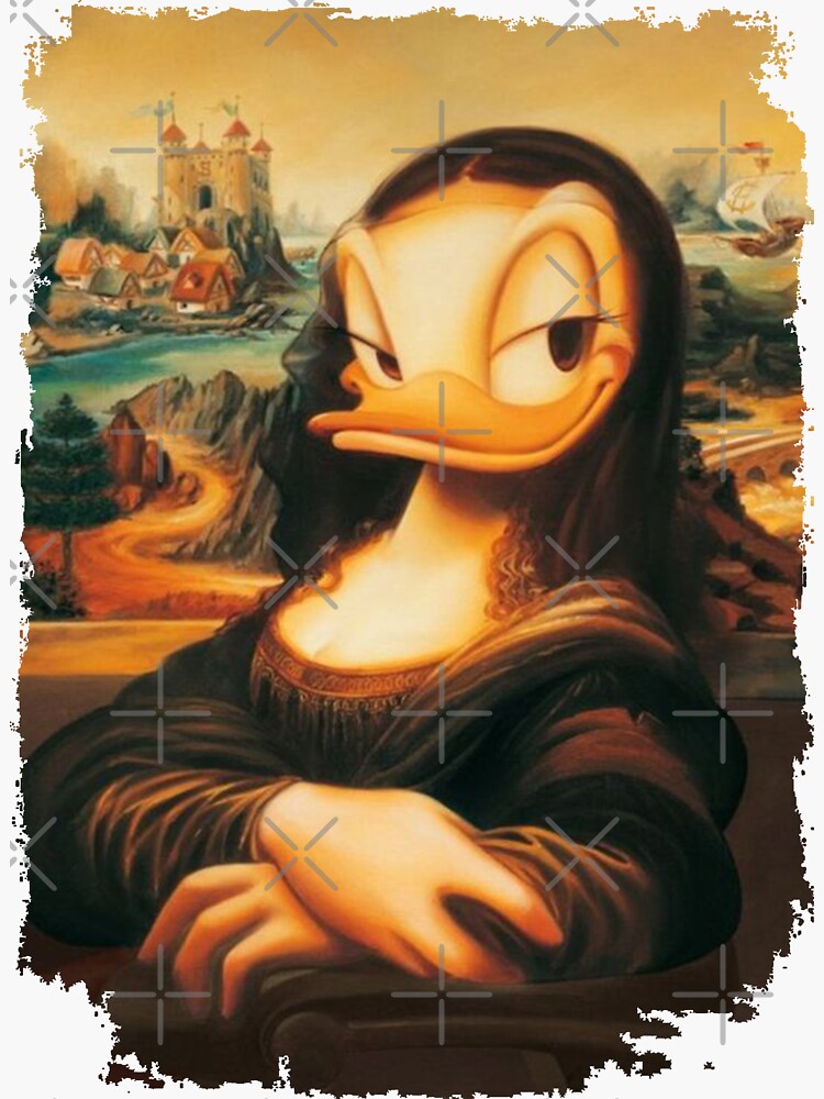 "Mona Lisa Leonardo da Vinci - duck lisa" Sticker by tees4yall | Redbubble