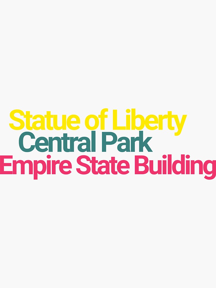 "t-shirts united states tourist spots, statue of liberty, central park ...