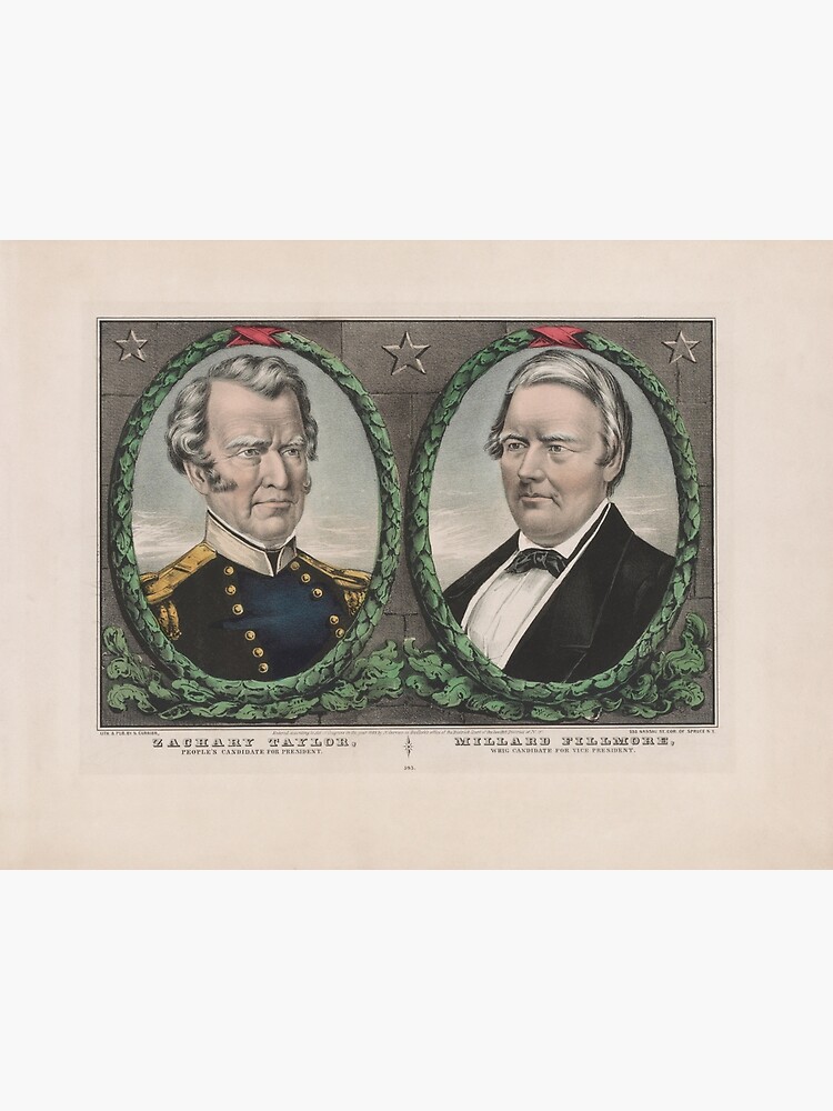 "Zachary Taylor and Millard Fillmore - Whig Party Campaign Banner ...