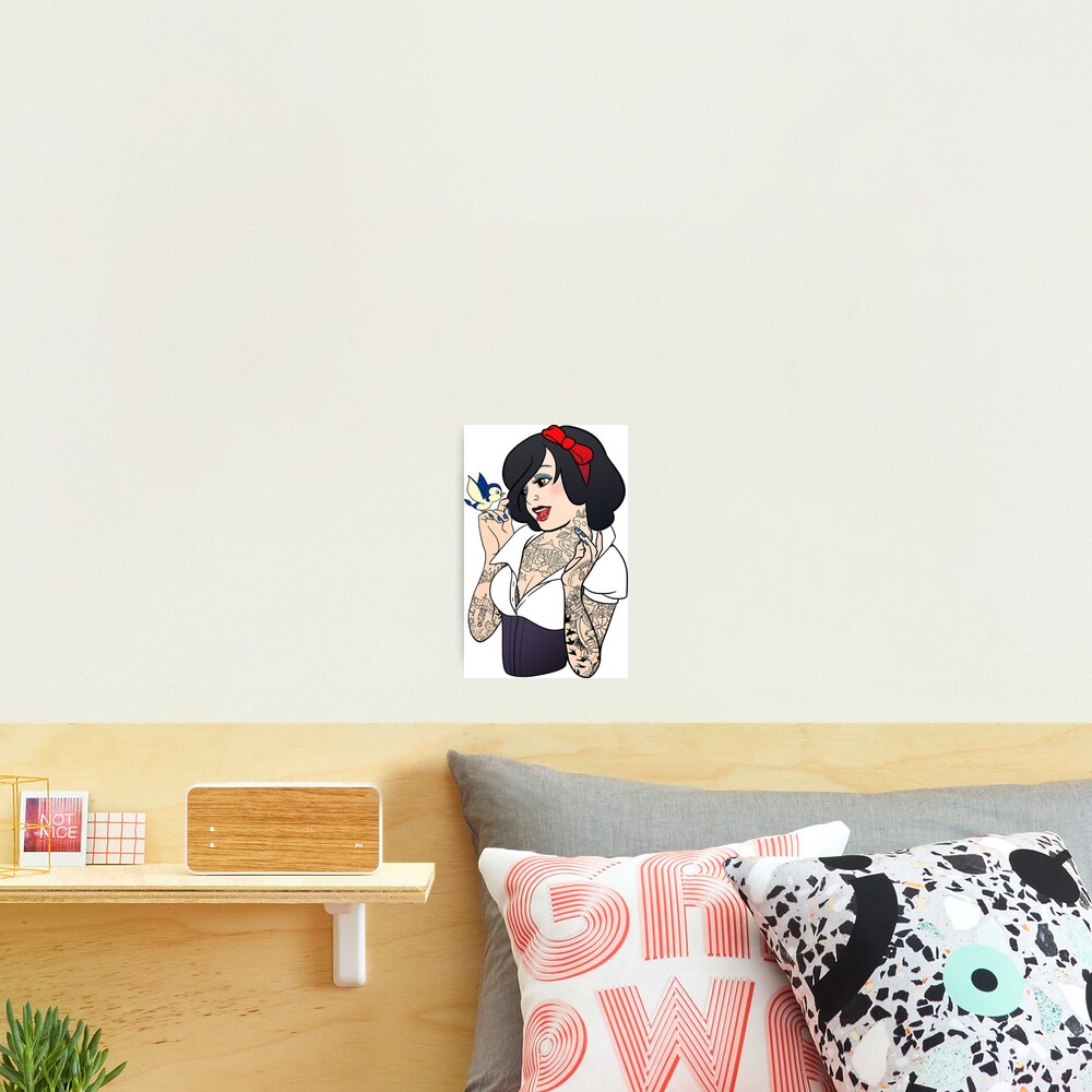 "Snow White, alternative princess with tattoos, hipster" Poster by ...