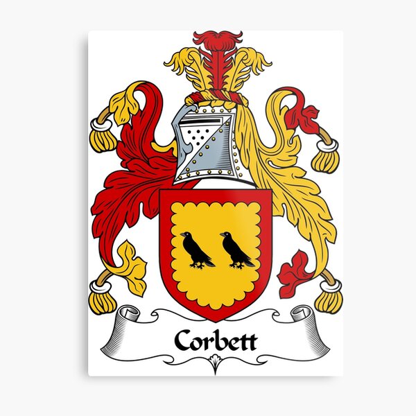Lámina metálica «Escudo de armas de Corbett / cresta de la familia de ...