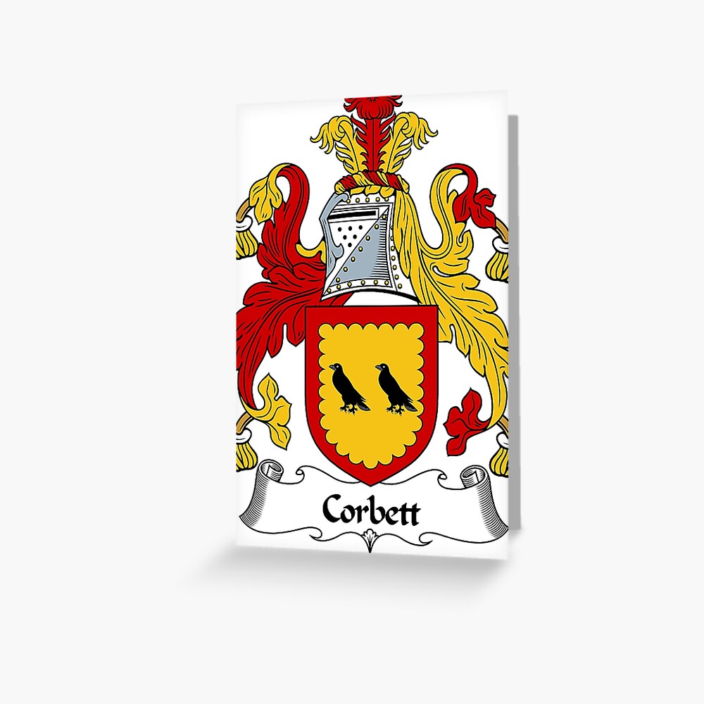 "Corbett Coat of Arms / Corbett Family Crest" Greeting Card for Sale by ...