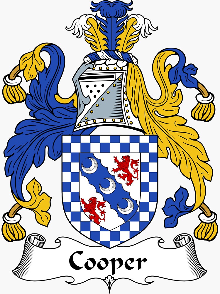 "Cooper Coat of Arms / Cooper Family Crest" Sticker by ScotlandForever ...