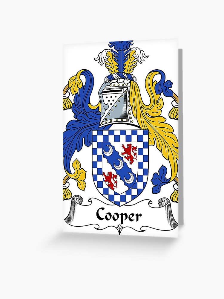 "Cooper Coat of Arms / Cooper Family Crest" Greeting Card for Sale by ...
