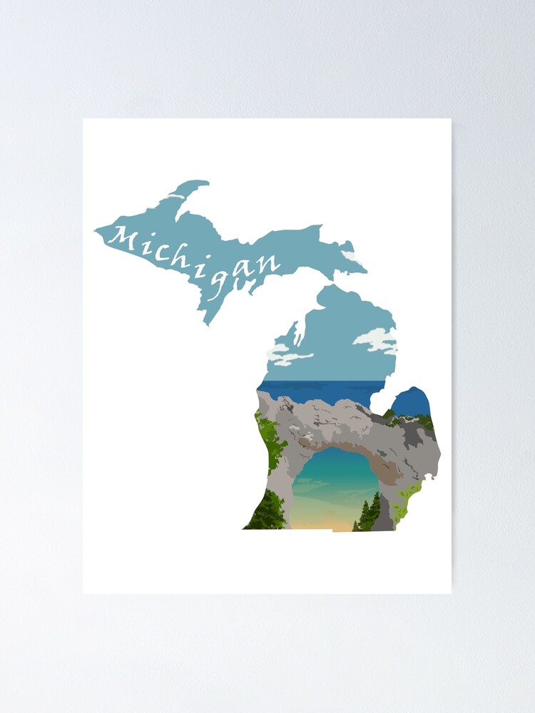 "Michigan: Arch Rock" Poster for Sale by loefflerdesigns | Redbubble