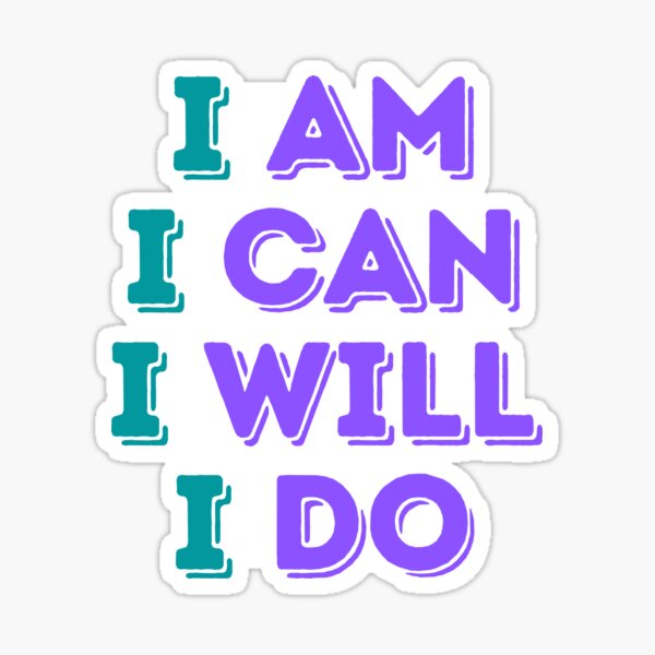 "Peloton I am I can I will I do CDE" Sticker for Sale by ...