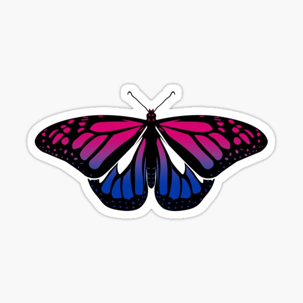 "Bisexual Pride Butterfly" Sticker for Sale by brenda-lee | Redbubble