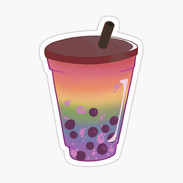 "Boba - Rainbow" Sticker for Sale by Eggumichi | Redbubble