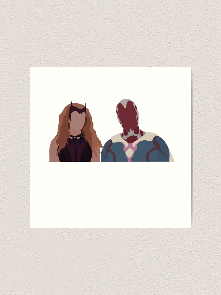 "Wanda and Vision Sticker" Art Print for Sale by designbynat | Redbubble