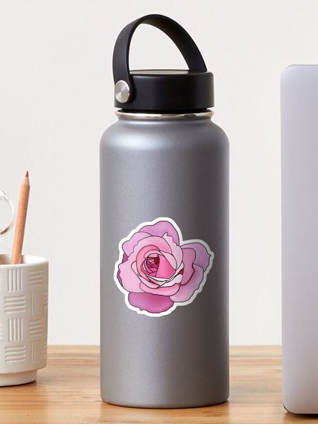 "pink rose" Sticker for Sale by andilynnf | Redbubble
