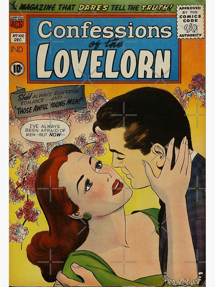 "Vintage Romance Comic Book Cover - Confessions of the Lovelorn" Poster ...